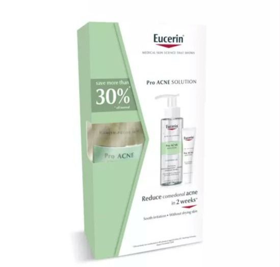 Eucerin Pro Acne Treatment Set (Cleansing gel 200ml. & AI Clearing 50ml ...