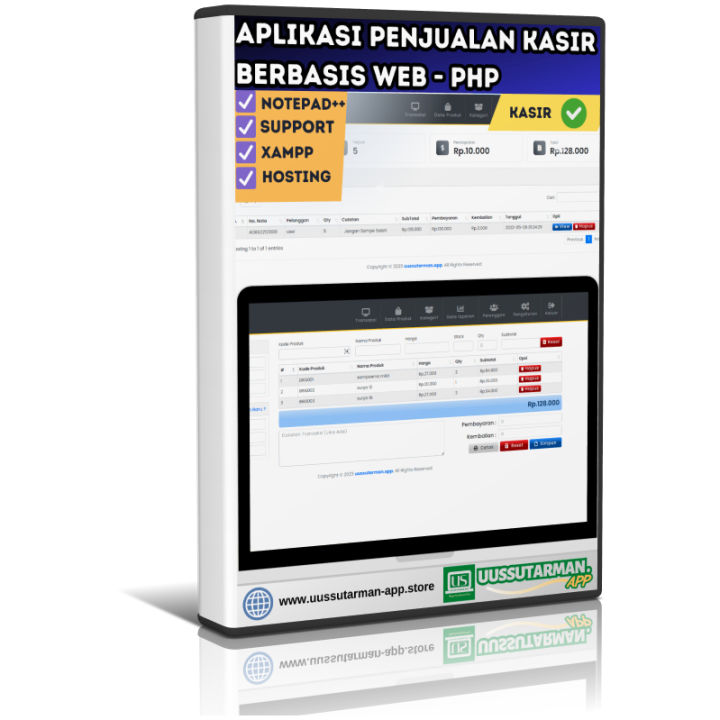 Aplikasi Penjualan Kasir berbasis web php Native | Lazada Indonesia