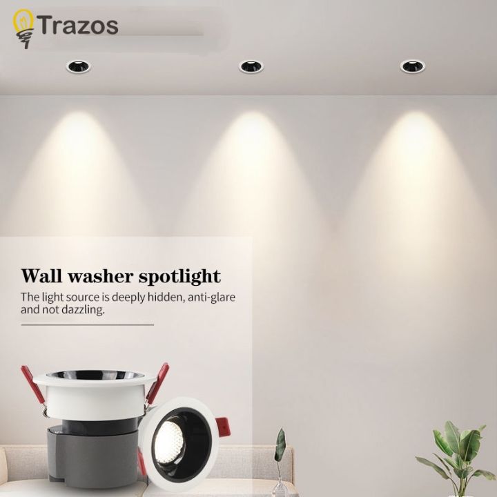 Trazos High Cri Deep Anti-Glare Led Cob Downlight Narrow Embedded Ultra ...