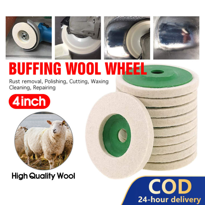 4 Inch Wool Polishing Wheel Buffing Pads Angle Grinder Wheel Felt ...