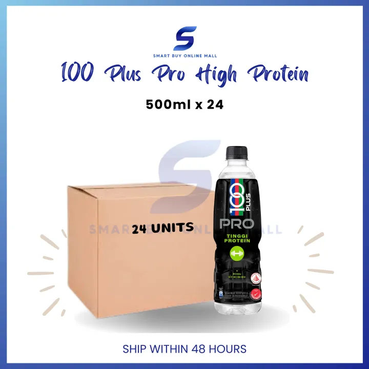 100PLUS PRO HIGHPROTEIN Isotonic Drink 500ml x 24 - Boost Performance ...