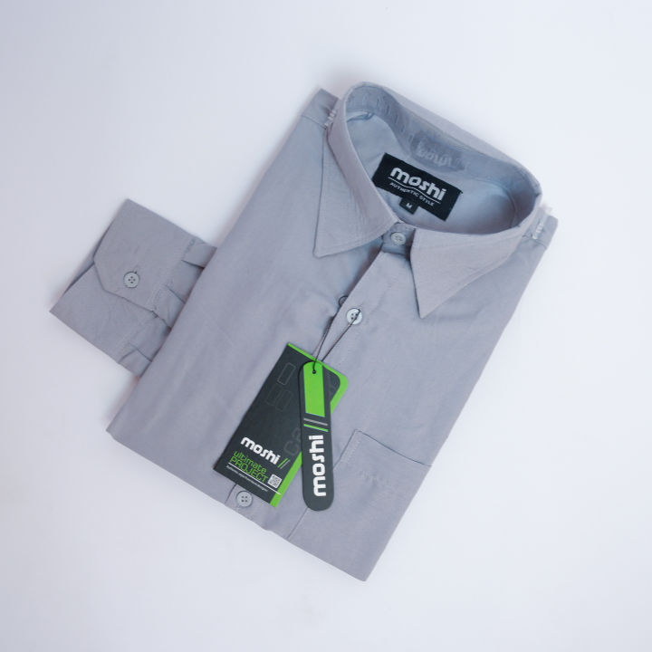 Baju Alisan Polos Pria Ukuran Dewasa Pria Kemeja Alisan Lengan Panjang ...