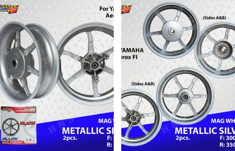 NAMBAN Blade Mags for Yamaha Aerox ( Front 300 x 14 / Rear 350 x 14 ...