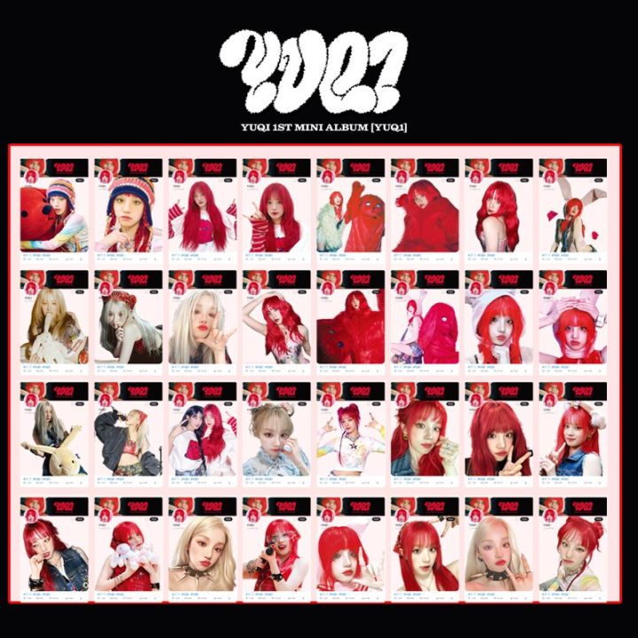 (G)I-DLE YUQI SOLO Album YUQ1 PVC Transparent PhotoCards Gidle Yuqi ...