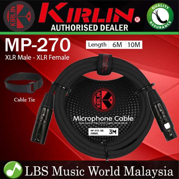 Kirlin MP-270 3 Pin Metal Connector XLR Male to XLR Female Original ...