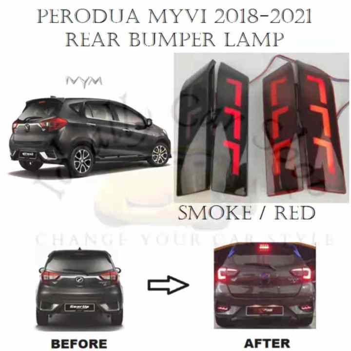 Perodua Myvi 2018-2021 Rear LED Bumper Reflector Light Bar | Lazada