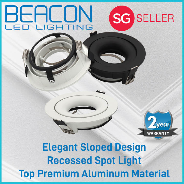 Beacon LED (center with slope) Single Head Recessed Spotlight ...