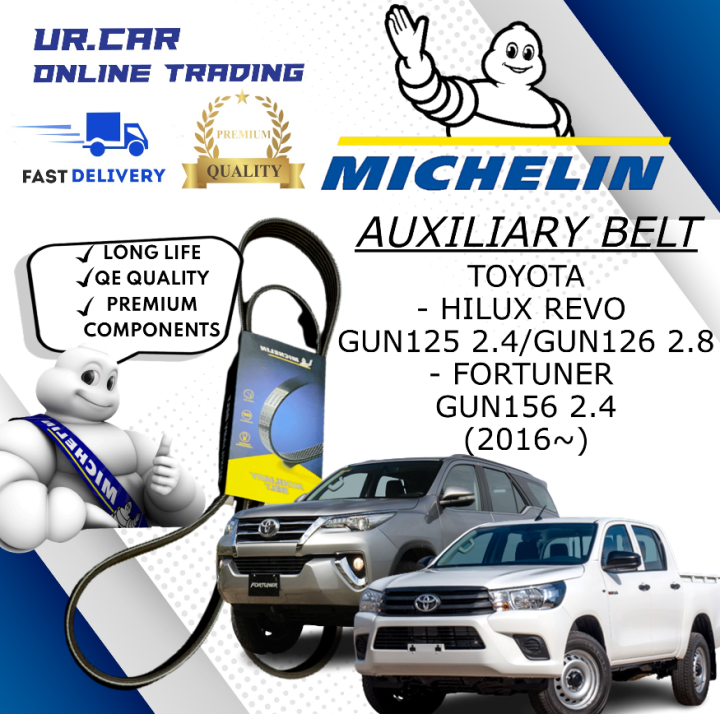 MICHELIN TOYOTA HILUX REVO GUN125 2.4 / GUN126 2.8 , FORTUNER GUN156 2.4 (2016~) FAN BELT 7PK ...