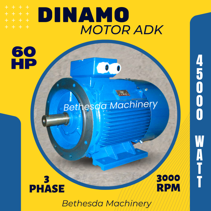 Electromotor ADK 40 HP 50 hp 60 Hp 3000 RPM Dinamo 3phase | Lazada ...