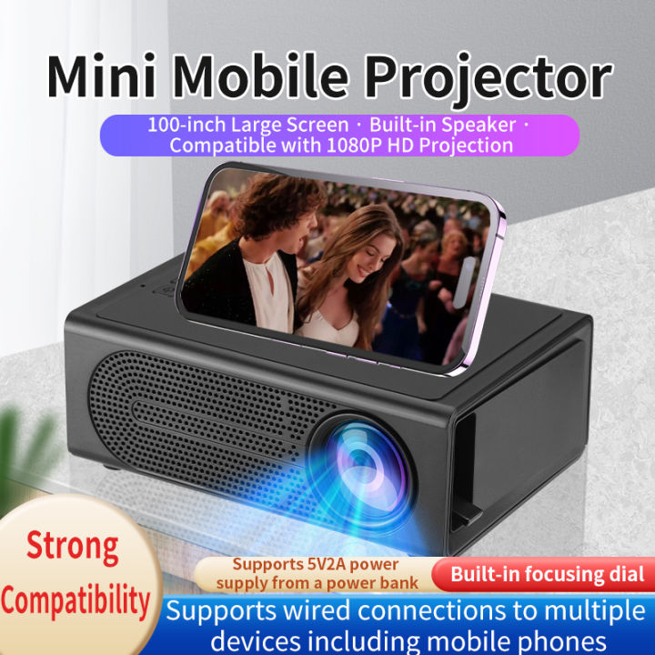 Mini Projector for cellphone ultra HD with ios/Android/TV /AV / USB ...