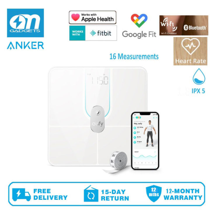 Anker T9149 eufy Smart Scale P2 Pro, Digital Bathroom Scale with Wi-Fi ...