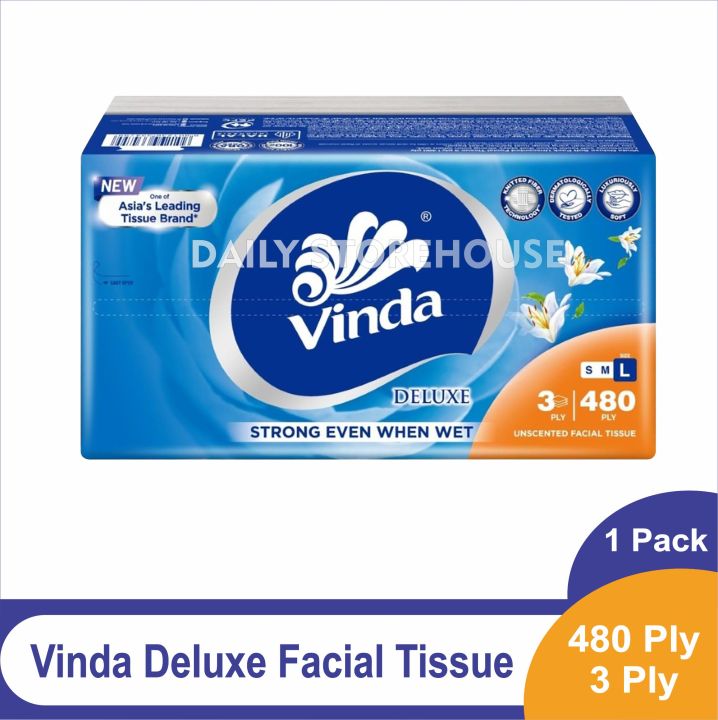 Vinda Deluxe Facial Tissue L 480 Ply 3 Ply | Lazada Indonesia