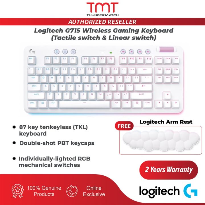 Logitech G713 / G715 Mechanical Gaming Keyboard with LIGHTSYNC RGB ...