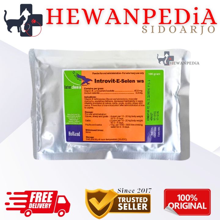 INTROVIT E SELEN WS 100 Gr - Vitamin Hewan Stres Kekebalan Kesuburan ...