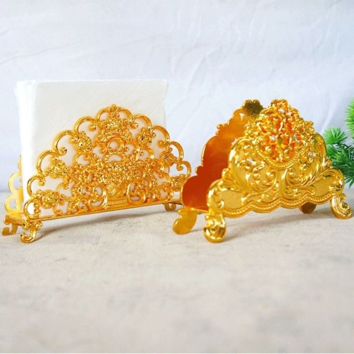 JEHUA Trang trí bàn làm việc Giá đỡ khăn ăn Phong cách Châu Âu Hợp kim ...