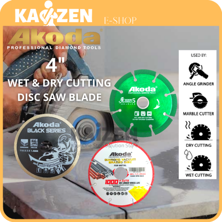 AKODA 4'' WET & DRY DEMON SERIES/ BLACK SERIES / DIAMOND VACUUM BRAZED ...