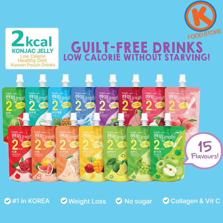 Konjac Jelly Diet Snack 150ml (2kcal) 15 Flavors Healthy Diet Korean Jelly Drinks Korean Product ...