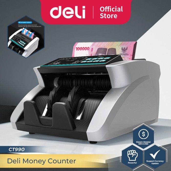 Deli Mesin Penghitung Uang / Money Counter Alat Hitung Uang Bill ...