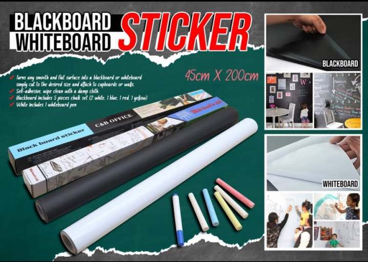 Removable Vinyl StIcker Black Board / White Board - Cuyi Cebu | Lazada PH