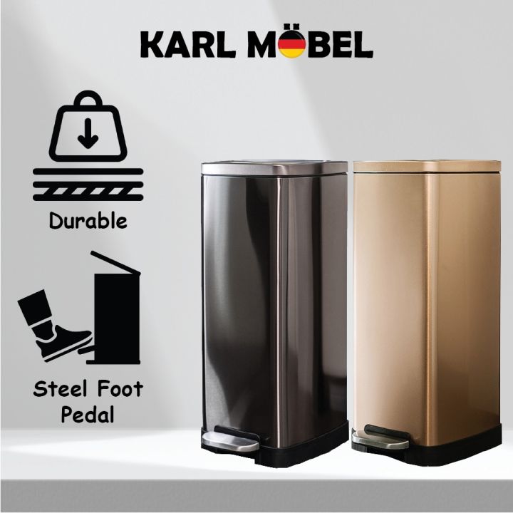 ☸Luxbin™ Dustbin kitchen 30L Tong sampah dapur besar Big rectangle ...