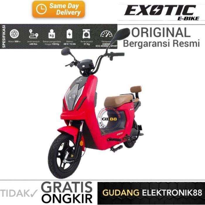 Sepeda Listrik EXOTIC X630 500Wat #Dewasa#anak-anak By PACIFIC Murah ...