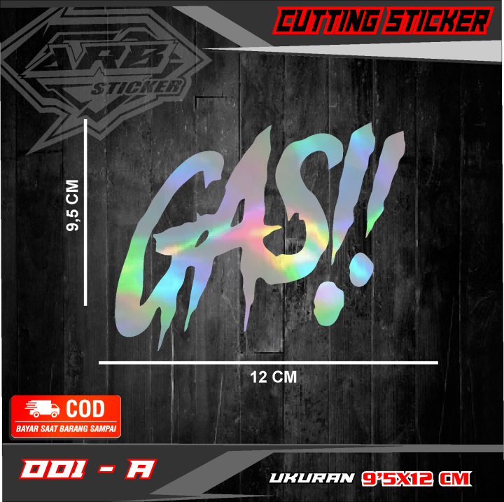 Cutting Sticker GASS - Stiker Lis Variasi Motor Signature Hologram ...