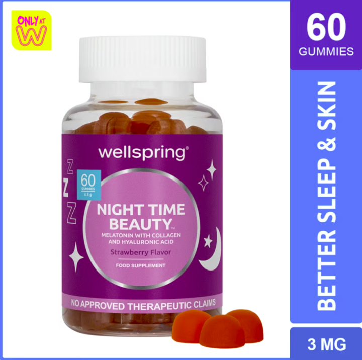 WELLSPRING Wellspring Night Time Strawberry Flavor Beauty Melatonin ... WELLSPRING Wellspring Night Time Strawberry Flavor Beauty Melatonin ...