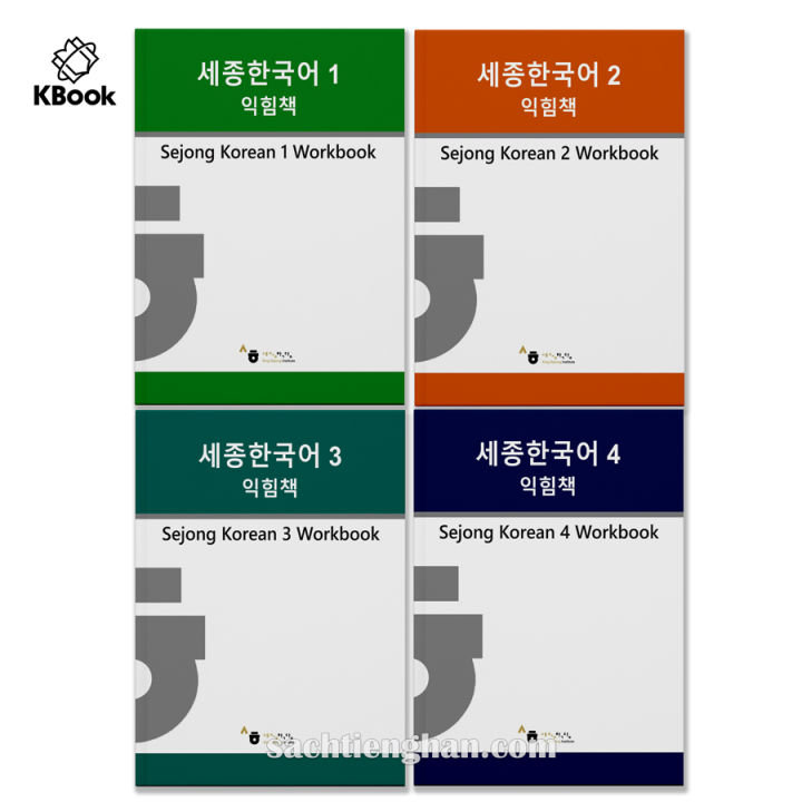 Combo Bài Tập Sejong 1-4 - 세종 한국어 Workbook (Bản màu đẹp) | Lazada.vn