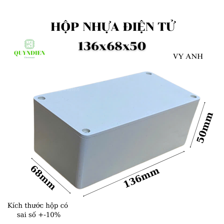 Hộp nhựa điện tử 136x68x50mm hộp VY ANH màu Trắng - Linh kiện điện tử Quỳnh Diễn | Lazada.vn