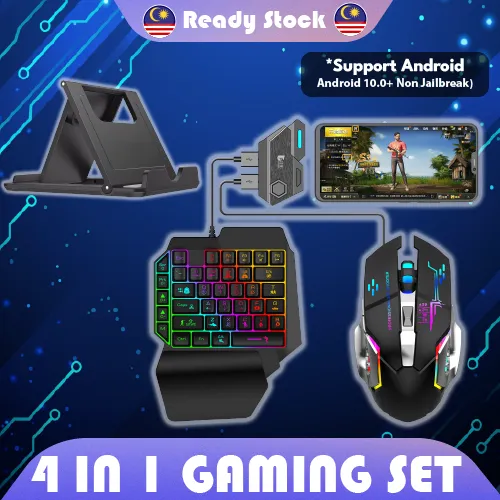 4 in 1 GAMING KEYBOARD AND MOUSE Converter PUBG controller MOBILE ...