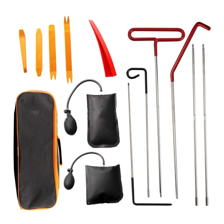 14Pcs Car Door Open Unlock Tool Kit Lock Out Emergency Wedges Air Pump ...