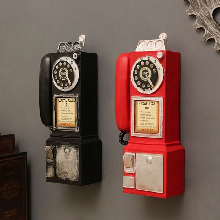 YEYUN Telephone Retro Resin Telephone Old-fashioned Resin Crafts ...