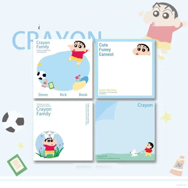 SX Crayon Shin-chan Cartoon Cute Simple Memo Book Tearable Girl Student ...