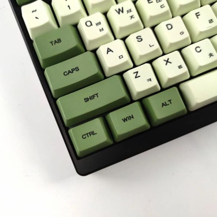 idobao Matcha Russian Korean Japanese Keycaps Green PBT Keycap OEM 128 ...