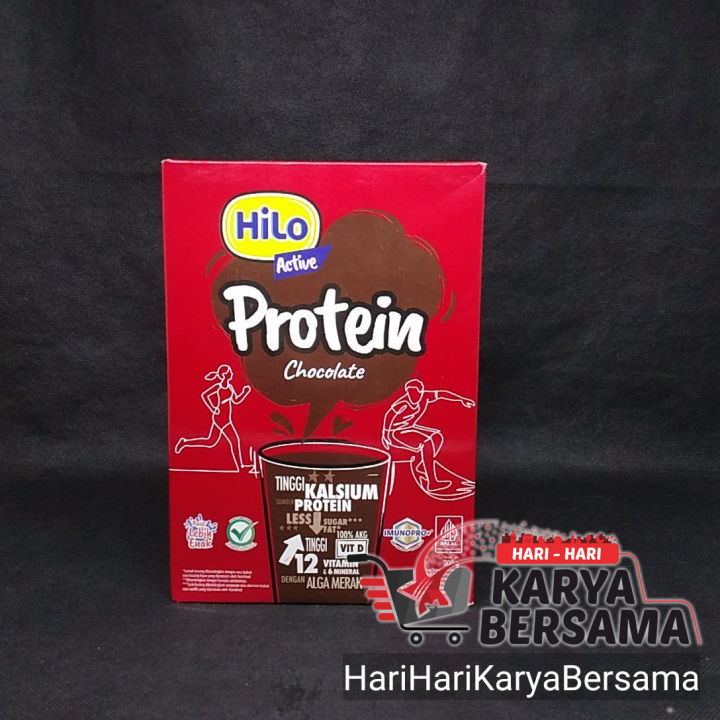 SUSU BUBUK HILO ACTIVE PROTEIN CHOCOLATE SUSU FORMULA 500GR | Lazada ...