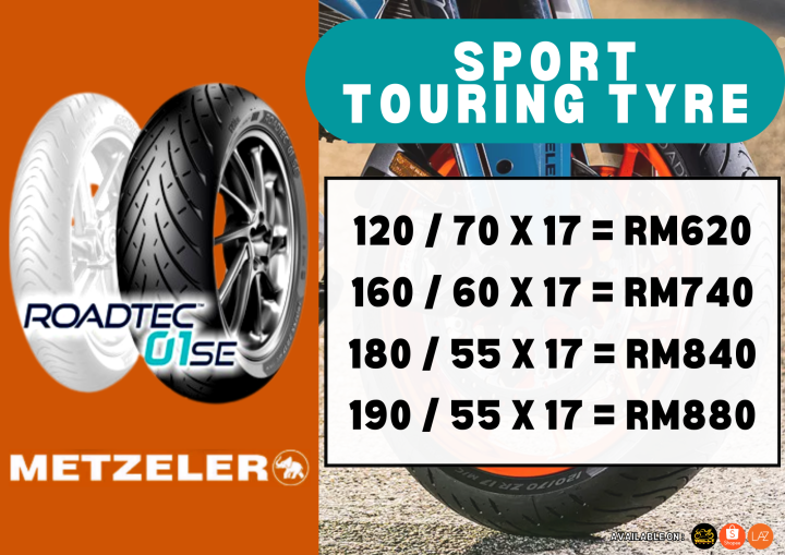 Metzeler Roadtec 01 SE Tyre Tayar BMW R1200GS R1200 GS KTM 1050 1190 ...