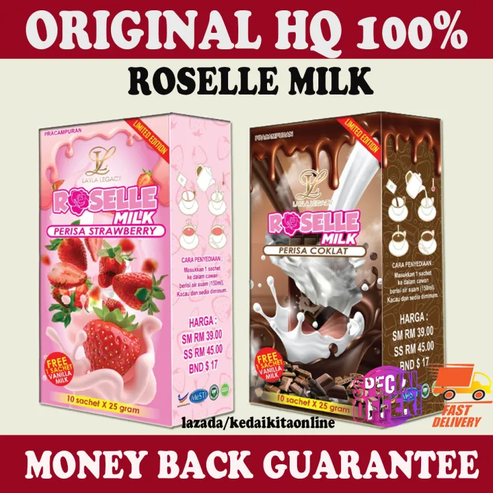ROSELLE MILK CHOCOLATE STRAWBERRY ROSELLEMILK COMBO PREMIX ROSELLE MILK ...