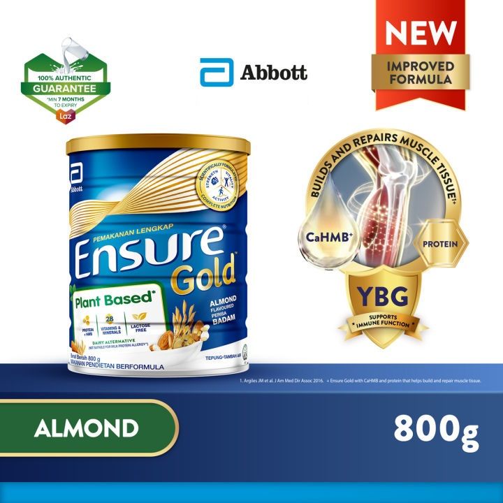 Abbott ENSURE GOLD Plant Based Almond 400g / 800g | Lazada