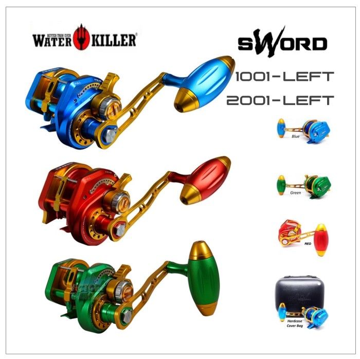 Water Killer Sword SW 1001 2001 OH Over Head Reel Slow Jigging Pancing ...