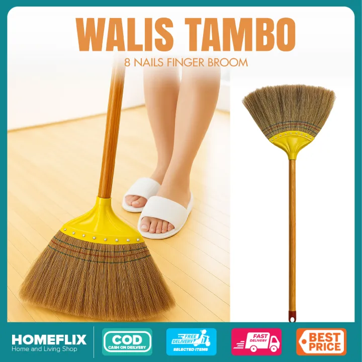Homeflix WALIS TAMBO 8 NAILS FINGERS BROOM, Detachable Broom Head ...