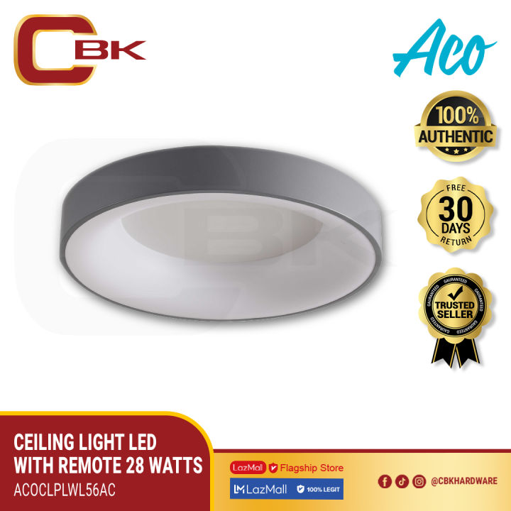 ACO LED Ceiling Light Round 28W W/ Remote Control 50cm ACOCLPLWL56AC ...