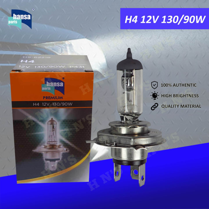 Hansa H4 12v 130/90W P43T Standard Halogen Bulb - 1 pc ( Head Light ) | Lazada PH