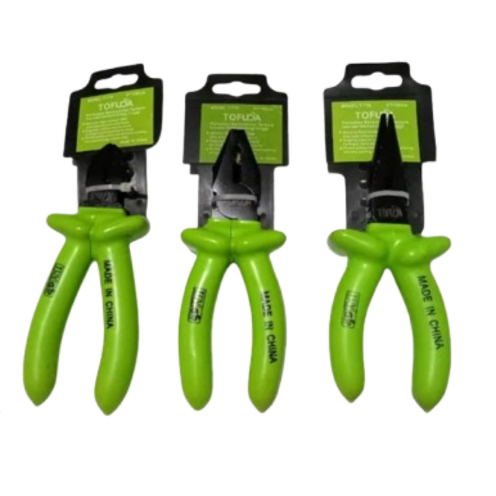 TOFUDA Tang Listrik Tang Kombinasi Tang Potong dan Tang Lancip 6 inchi ...