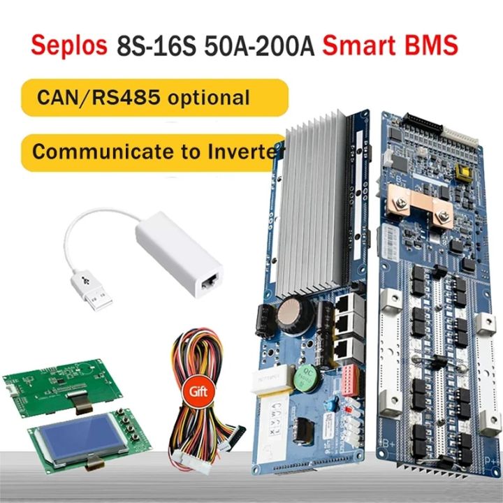 Seplos New Smart BMS Support Board Bluetooth Li-Ion Lifepo4 CAN RS485 ...