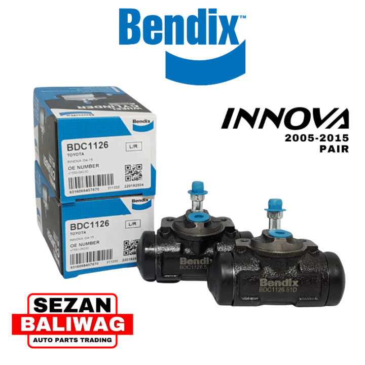 BENDIX REAR WHEEL CYLIDER PAIR LEFT AND RIGHT TOYOTA INNOVA 2005-2015 ...