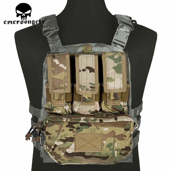 EmersonGear Assault Back Panel Tactical MOLLE Vest Carrier Pouch Set ...