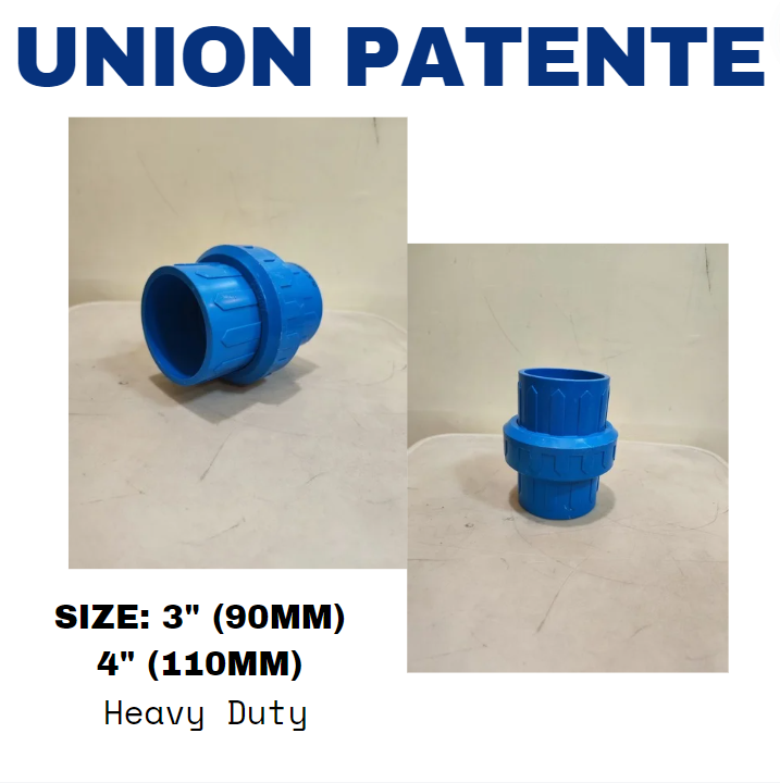 PVC Union Patente 3" 3 inches (90mm) and 4" 4 inches (110mm) Heavy Duty ...
