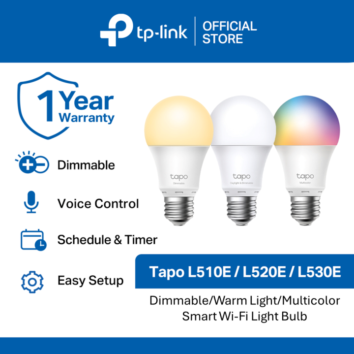 TP-Link Tapo L510E/L520E/L530E Smart Bulb | Dimmable Light Bulb | RGB ...