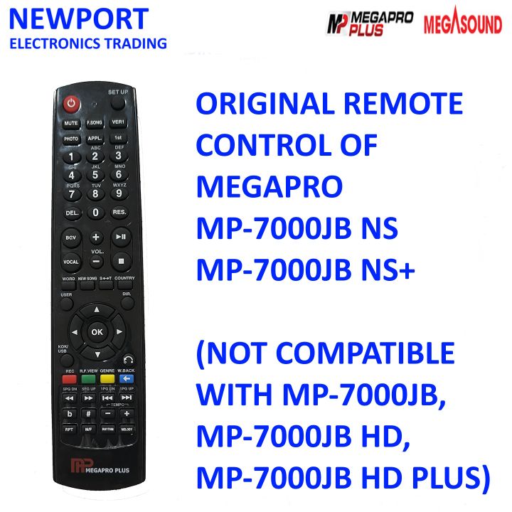 Original Remote Control of Megapro Plus MP-7000JB NS, MP-7000JB NS+ | Lazada PH