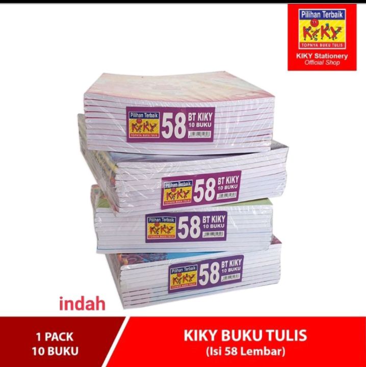 Buku Tulis Kiky 58 Lembar - 1 Pack Isi 10 Buku Murah | Lazada Indonesia